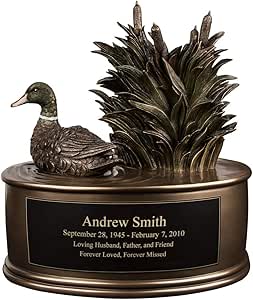 Amazon.com: Perfect Memorials Custom Engraved Duck Cremation Urn (300 ...
