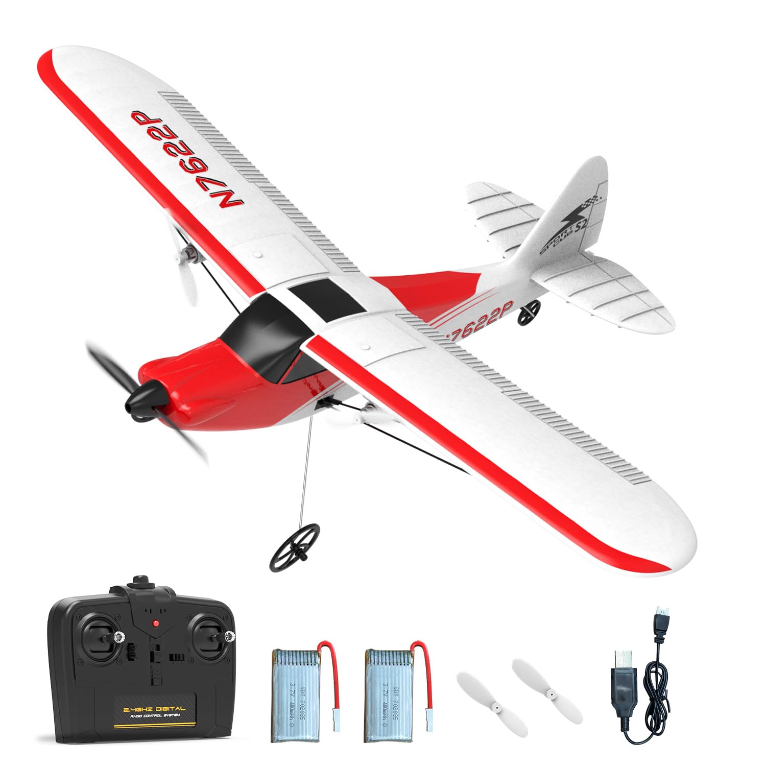 VOLANTEXRC RC Plane 2 Channel Trainer Airplane Sport Cub Remote Control ...
