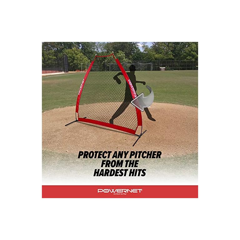 PowerNet 7 Foot Portable Pitching Screen A-Frame | Baseball Pitcher ...