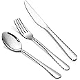 Amazon.com: Stainless Steel 12PCS Dinner Set combo with 4 Dinner Knives ...