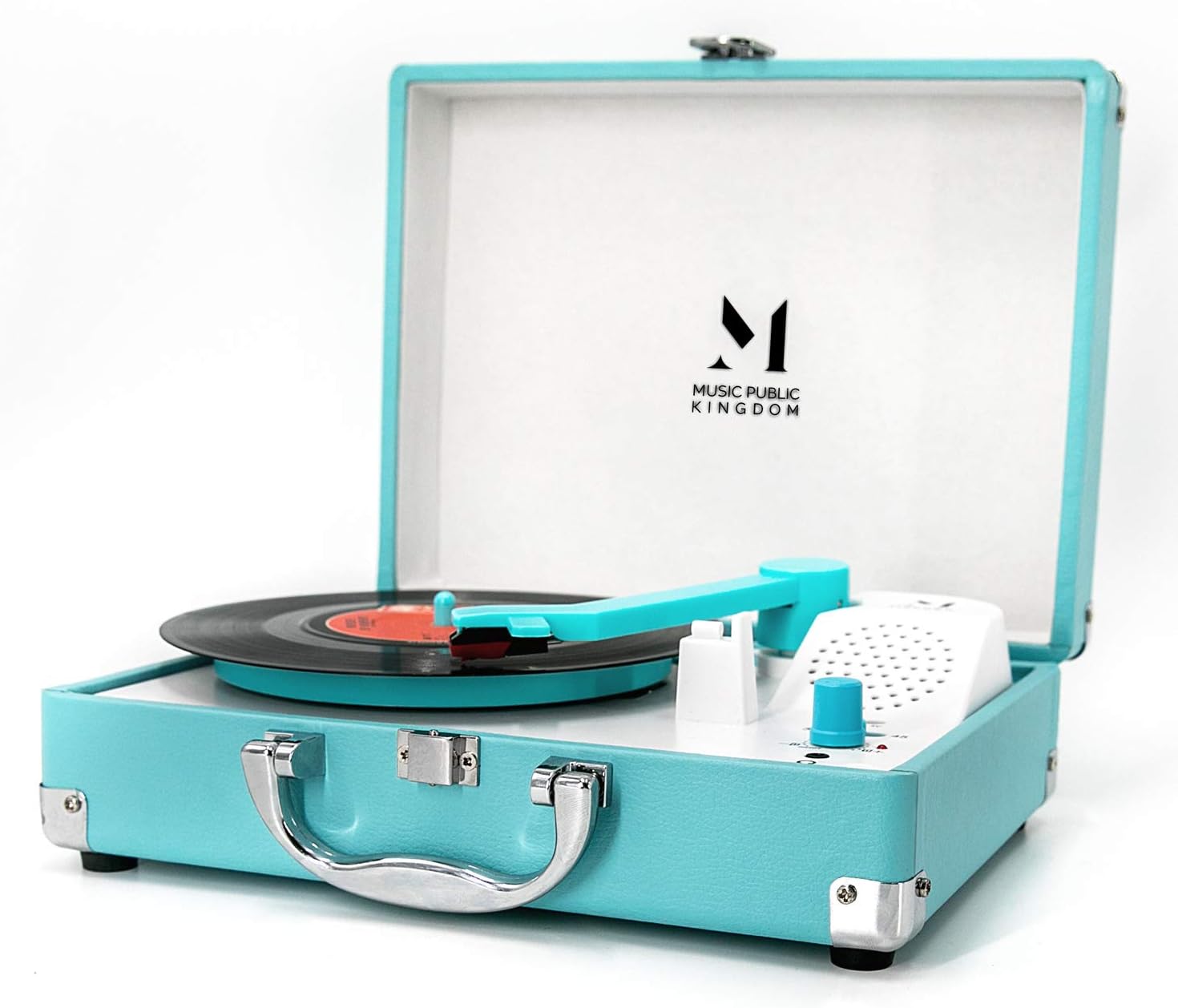 Record Player, Portable Mini Suitcase Turntable for 7 Inch Vinyl Record ...