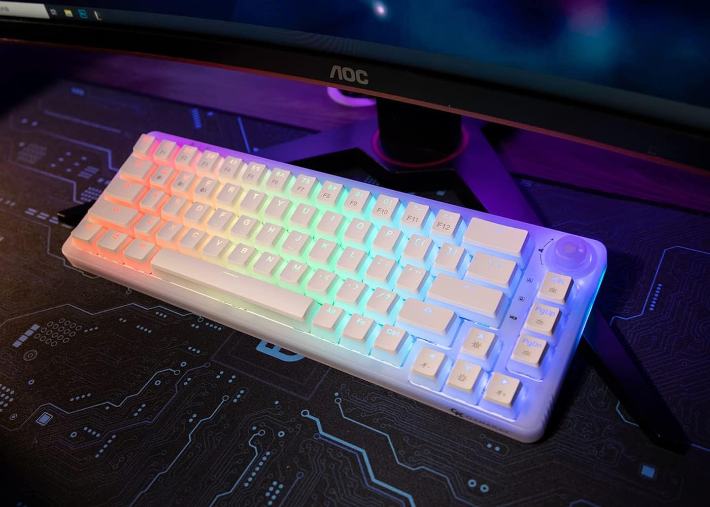 Mua GK GAMAKAY LK67 65% RGB Pudding Mechanical Keyboard with Knob, Hot ...