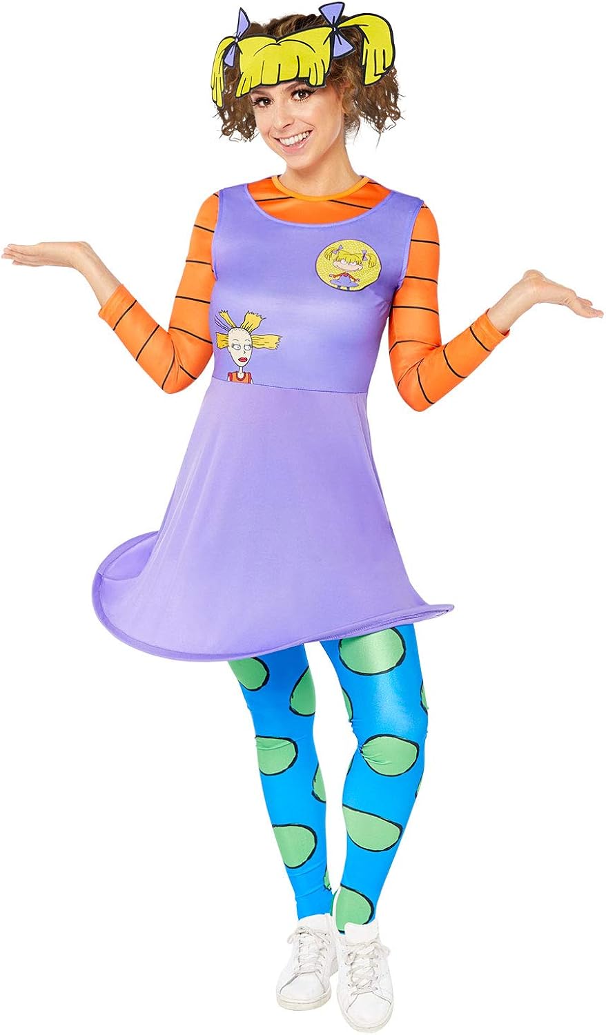 Amscan Official Nickelodeon Rugrats Angelica Costume Sizes 8-16: Amazon ...