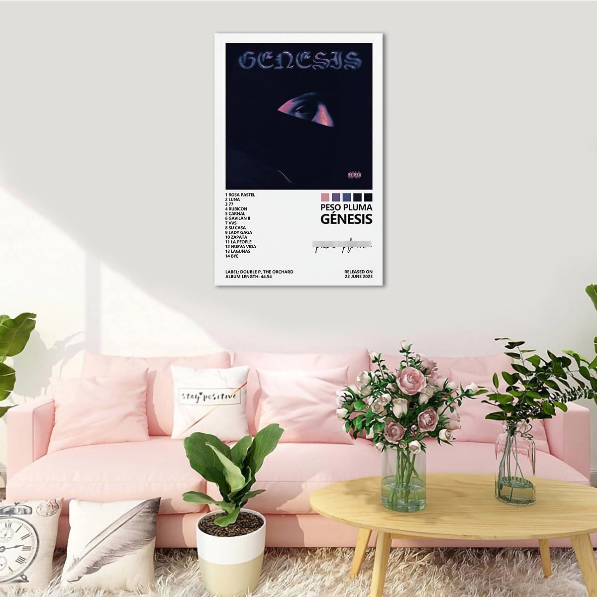 Peso Pluma Poster Génesis Album Cover Posters Pop Music Canvas Wall Art ...