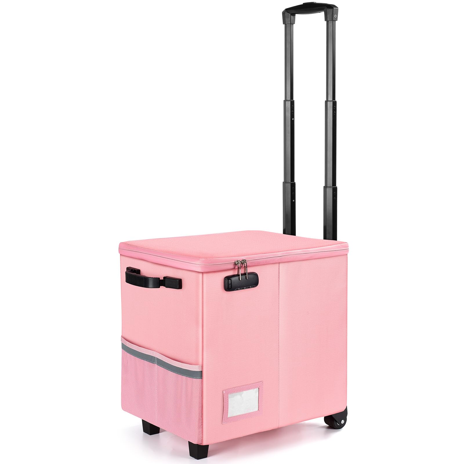 Mua Fireproof File Box with Wheels and Telescopic Handle, Foldable ...