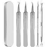 Amazon.com: Blackhead Tweezer - Professional Curved Steel Tip Surgical ...