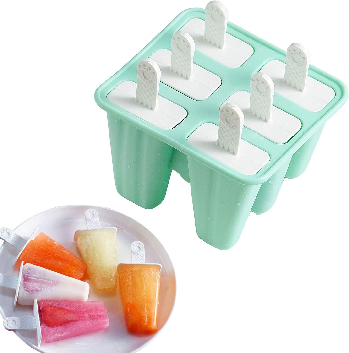 Amazon.com: Classic Homemade Ice Pop Molds 6 Easy-release BPA-free ...