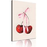 Amazon.com: ZLYARTMP Red Cherry Wall Art Trendy Preppy Feminine Poster ...