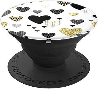 Amazon.com: Heart Pop Socket Pattern Black Hearts