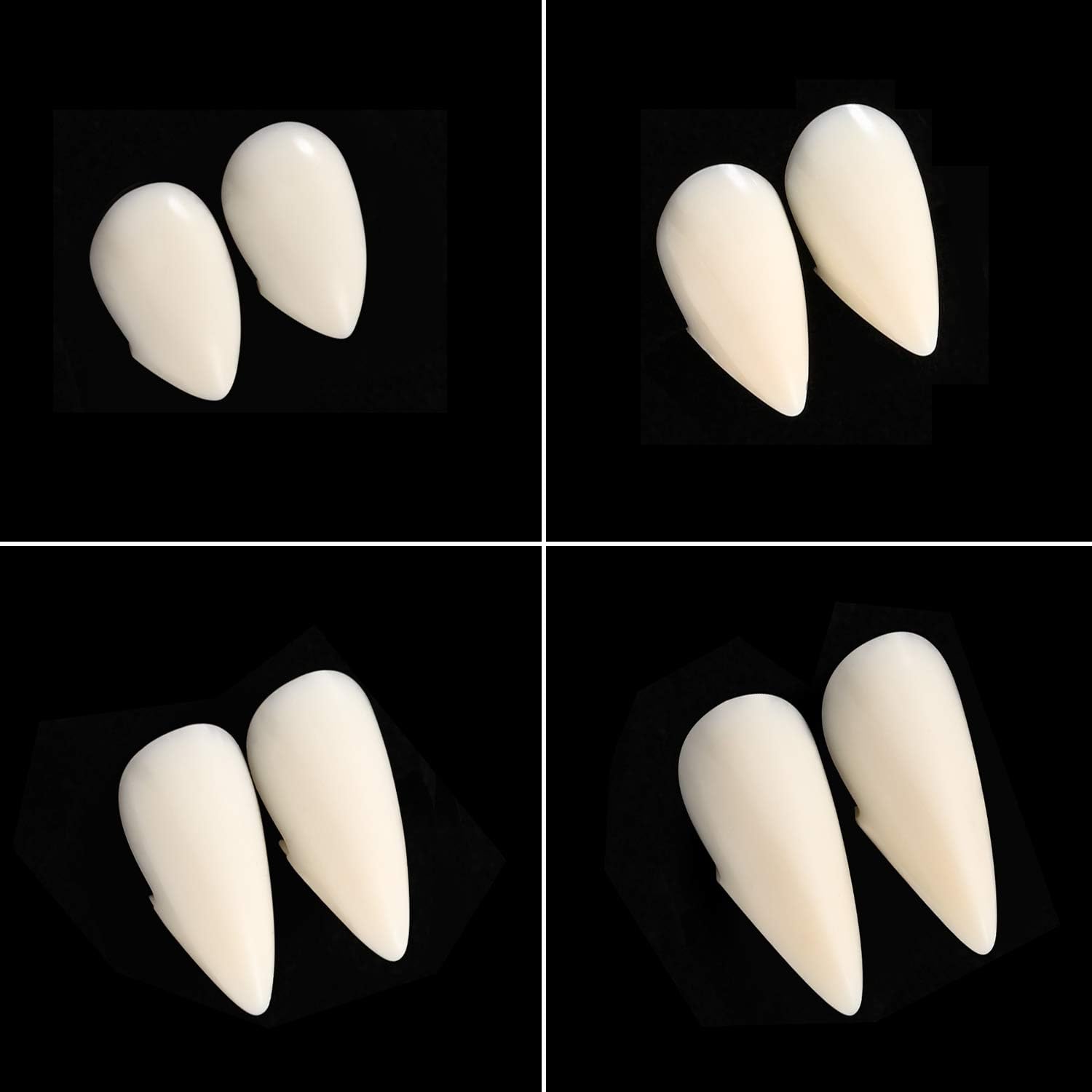 Boao 8 Pairs Vampire Teeth Fake Fangs Custom Fangs Fake Denture for ...