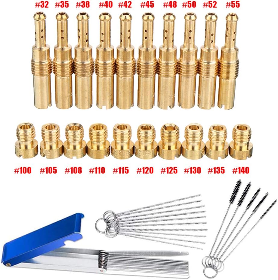 Amazon.com: 20pcs Carburetor Main Jet Kit and Slow/Pilot Jet Set for PWK Keihin OKO CVK 150cc ...