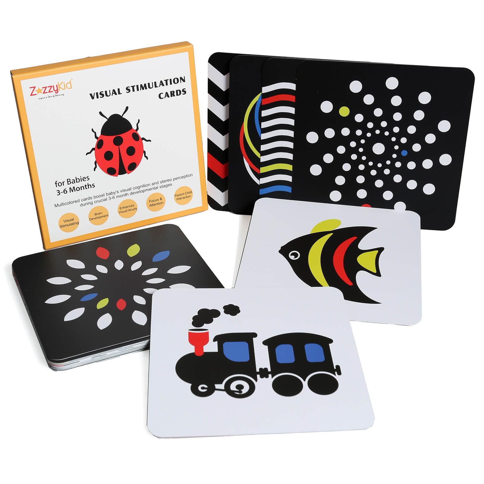 Mua High Contrast Baby Flash Cards: 50 Pages Black and White Visual ...
