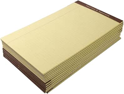 Amazon.com : Premium Classic Yellow Legal Pads (8-1/2" x 14", Left ...