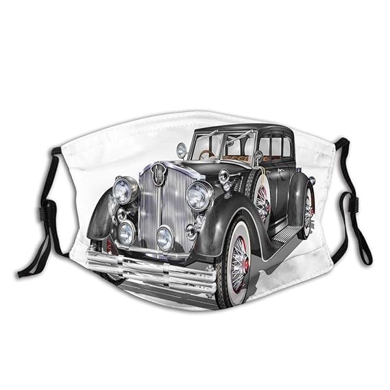 Amazon.com : Comfortable Printed mask, Nostalgic American Classic Car ...