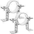 2 Pack 3 Inch Pipe Chimney Adjustable Wall Strap Pipe Bracket Clamp ...