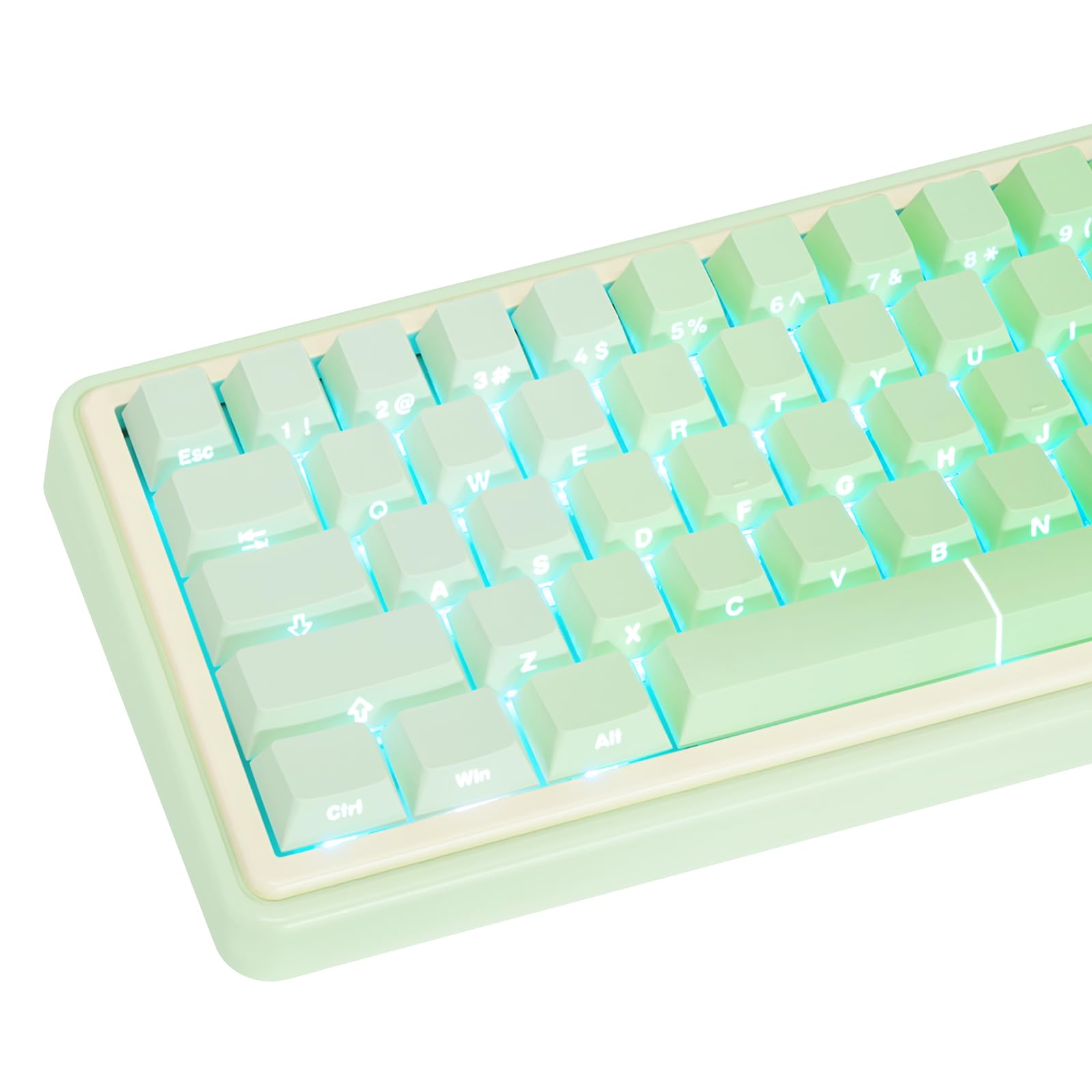 JOLINTAL 121 Keys Gradient Green Keycaps, PBT Side Printed Key Caps ...