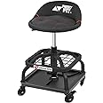 Amazon.com: FreekyFit Rolling Shop Stool with Wheels, Garage Work ...
