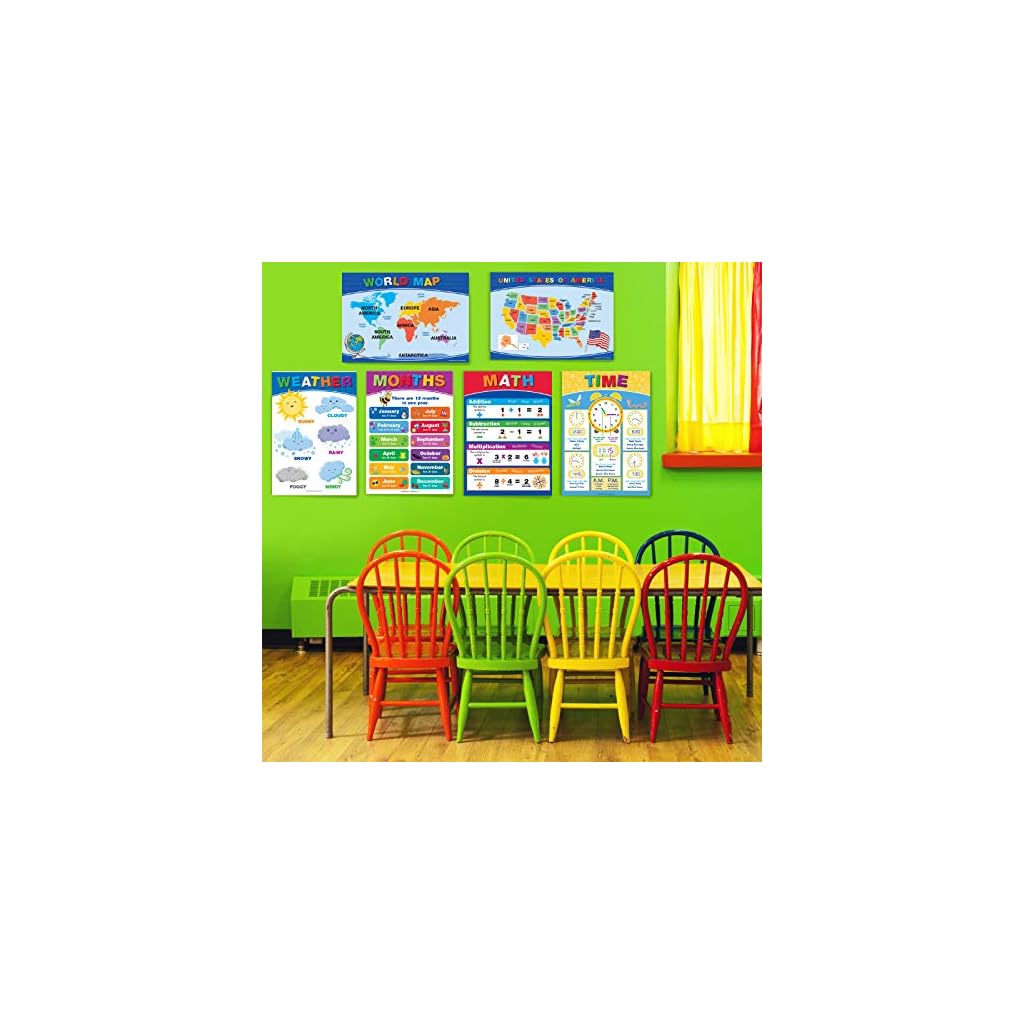 20 Extra Large Educational Posters For Kids Toddlers (24x17 Double ...