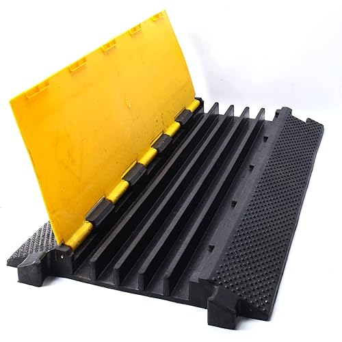 uyoyous 5 Channel Rubber Cable Protector Ramps Heavy Duty 22000Lbs Load ...