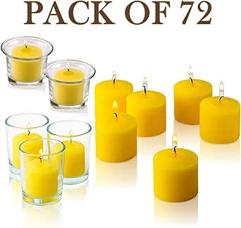 Amazon.com: Set of 72 Votive Citronella Candles - Summer Scented ...