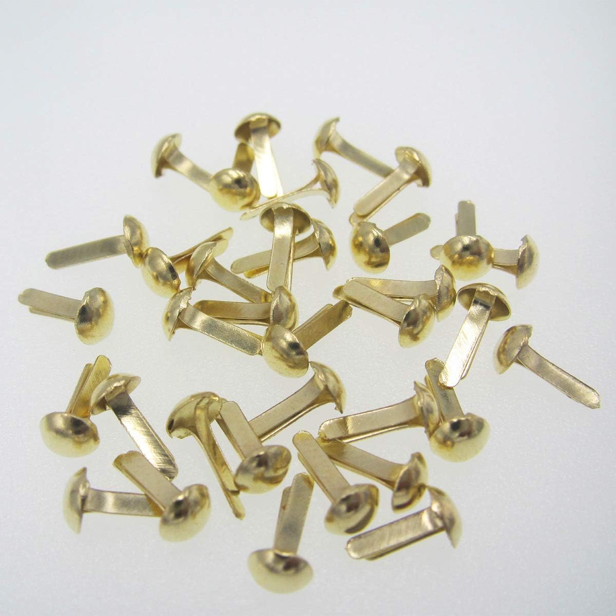 500 Pieces Split Pins Paper Fasteners Assorted Sizes Round Brass Plated ...