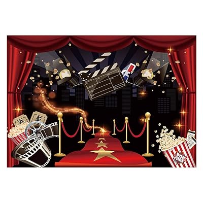 Funnytree 7x5ft Hollywood Party Backdrop Popcorn Portugal | Ubuy