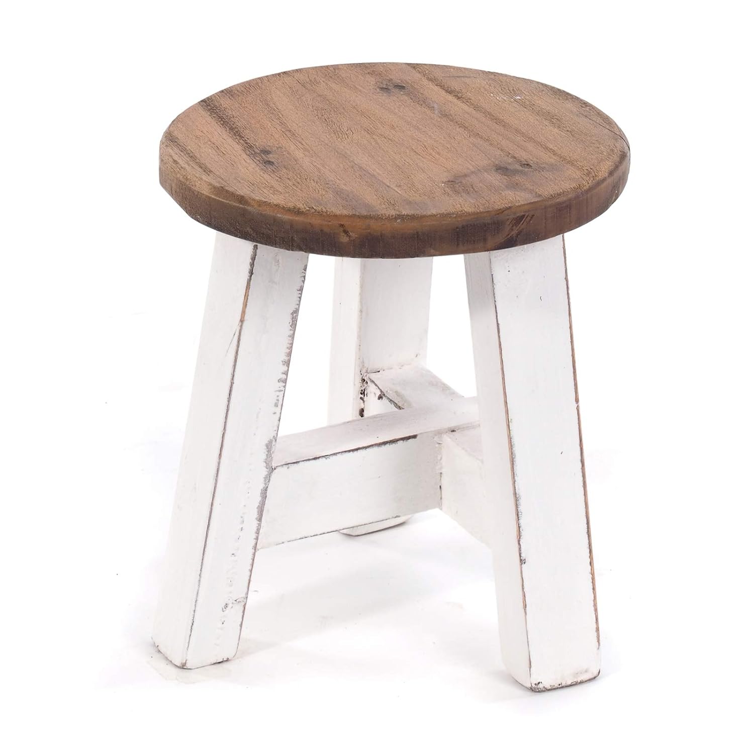 DESIGN DELIGHTS RUSTIC STOOL BERNE | round, 23x20x20cm (HxW), solid ...