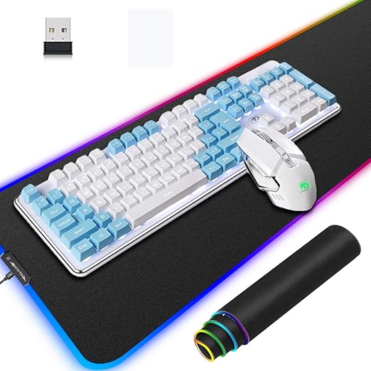 Wireless Gaming Keyboard Mouse Mousepad 3 in 1 Backlit: Amazon.co.uk ...