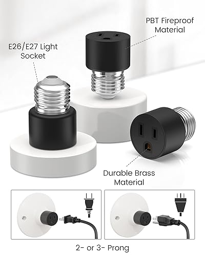 E27 Light Socket Plug Adapter