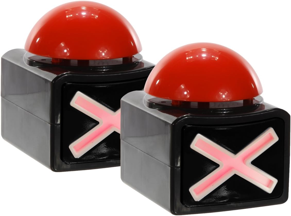 Bada Bing Set of 2 XL Buzzer Button Alarm Buttons with Sound and Light ...