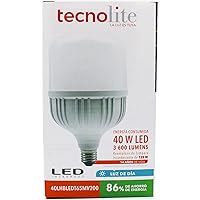 Tecnolite Foco Led Tecnolite 50w Luz Fria Blanca 4500 Lumenes E27 Alta potencia : Amazon.com.mx ...