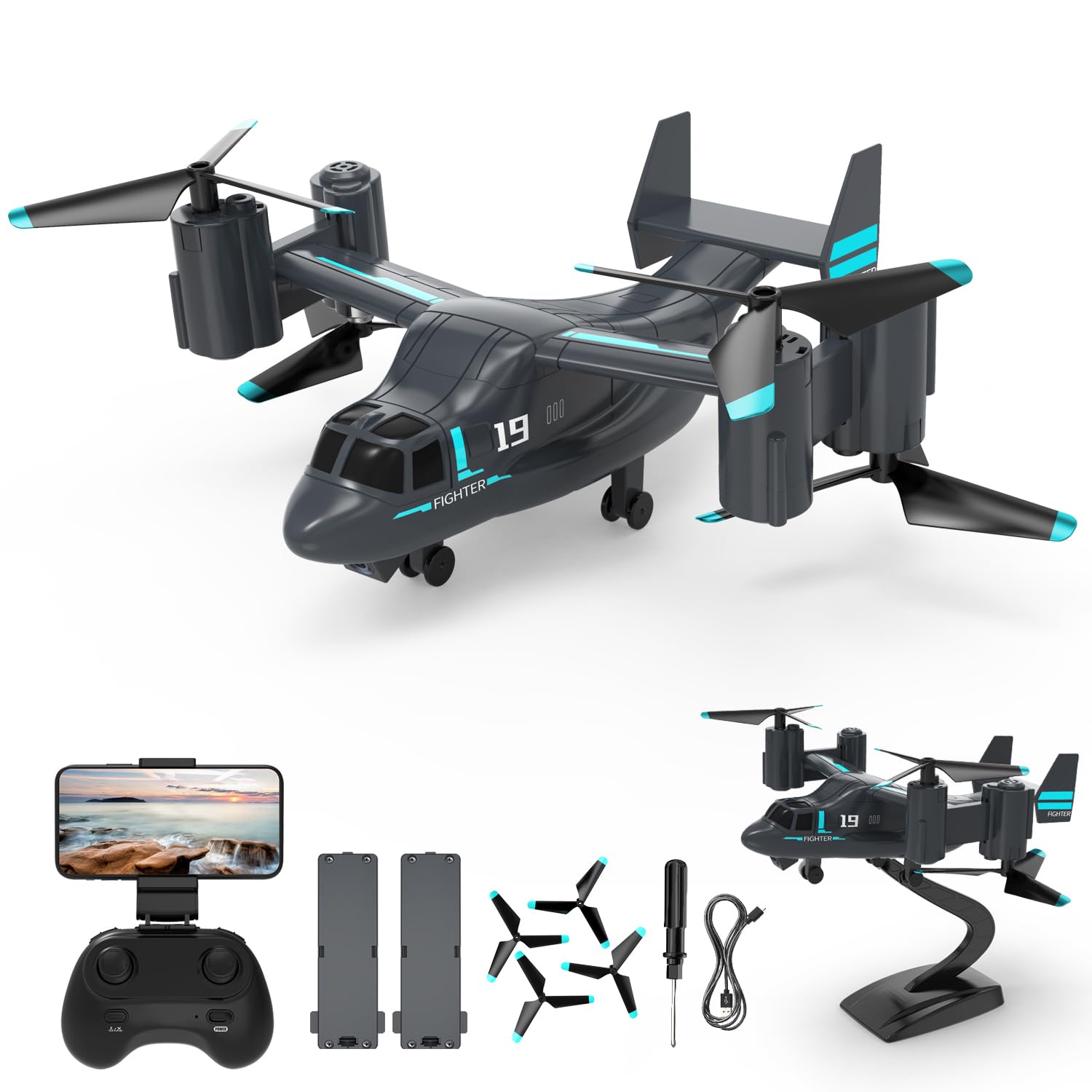 LM19-A Drone with Camera for Beginners, WiFi Live Video Remote Control ...