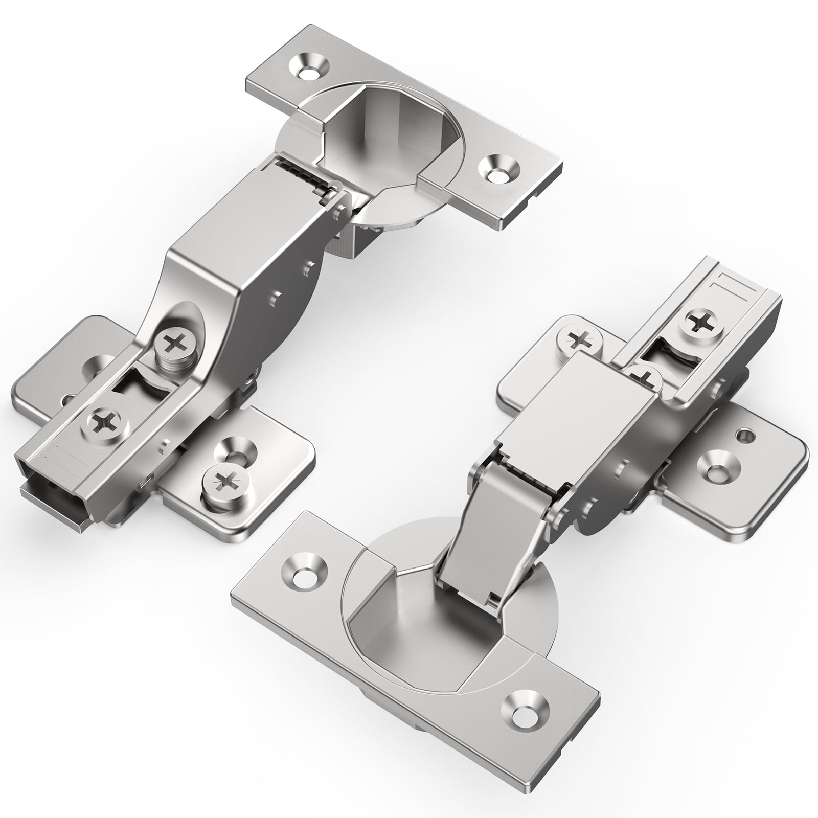 Chibery 20 Pack Frameless Inset Soft Close Concealed Hinges, Satin ...
