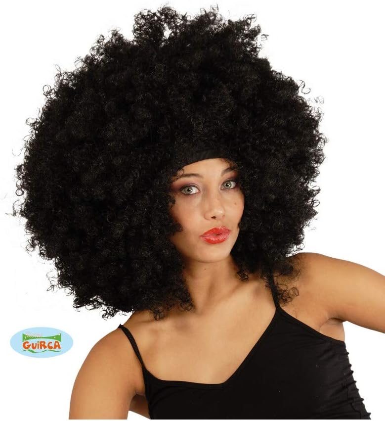 Guirca Fiestas GUI4630 – Super Giant Black Curly Wig (Box Containe ...