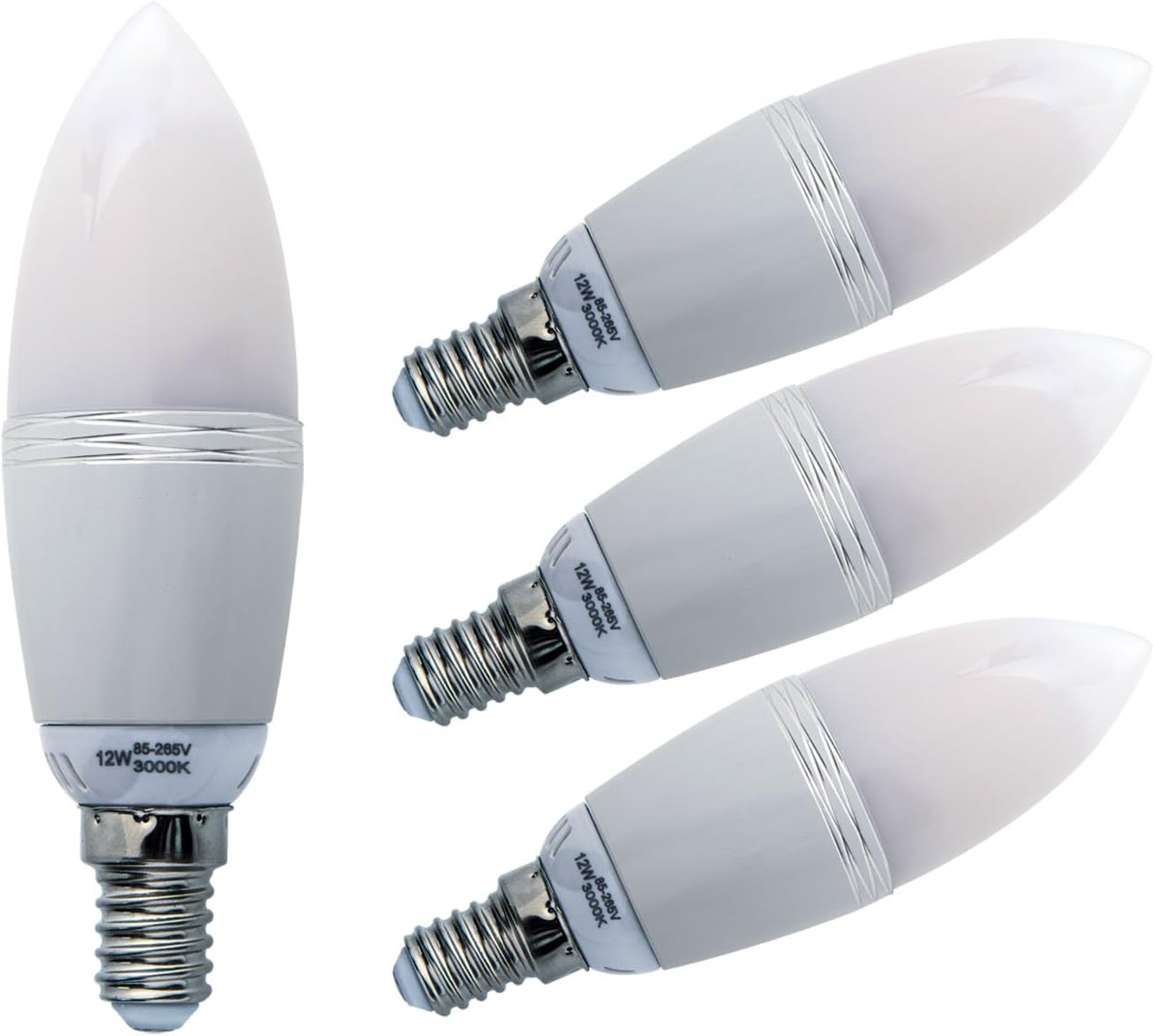 Sagel E14 LED Candle Bulbs 12W, 100W Incandescent Bulbs Equivalent ...