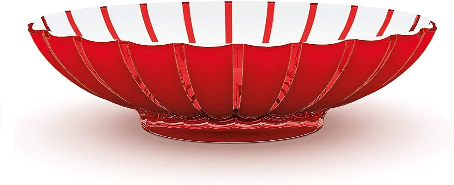 Guzzini Centrotavola/Fruttiera Grace, Rosso Chiaro, 30.5 x 37.5 x h9 cm ...