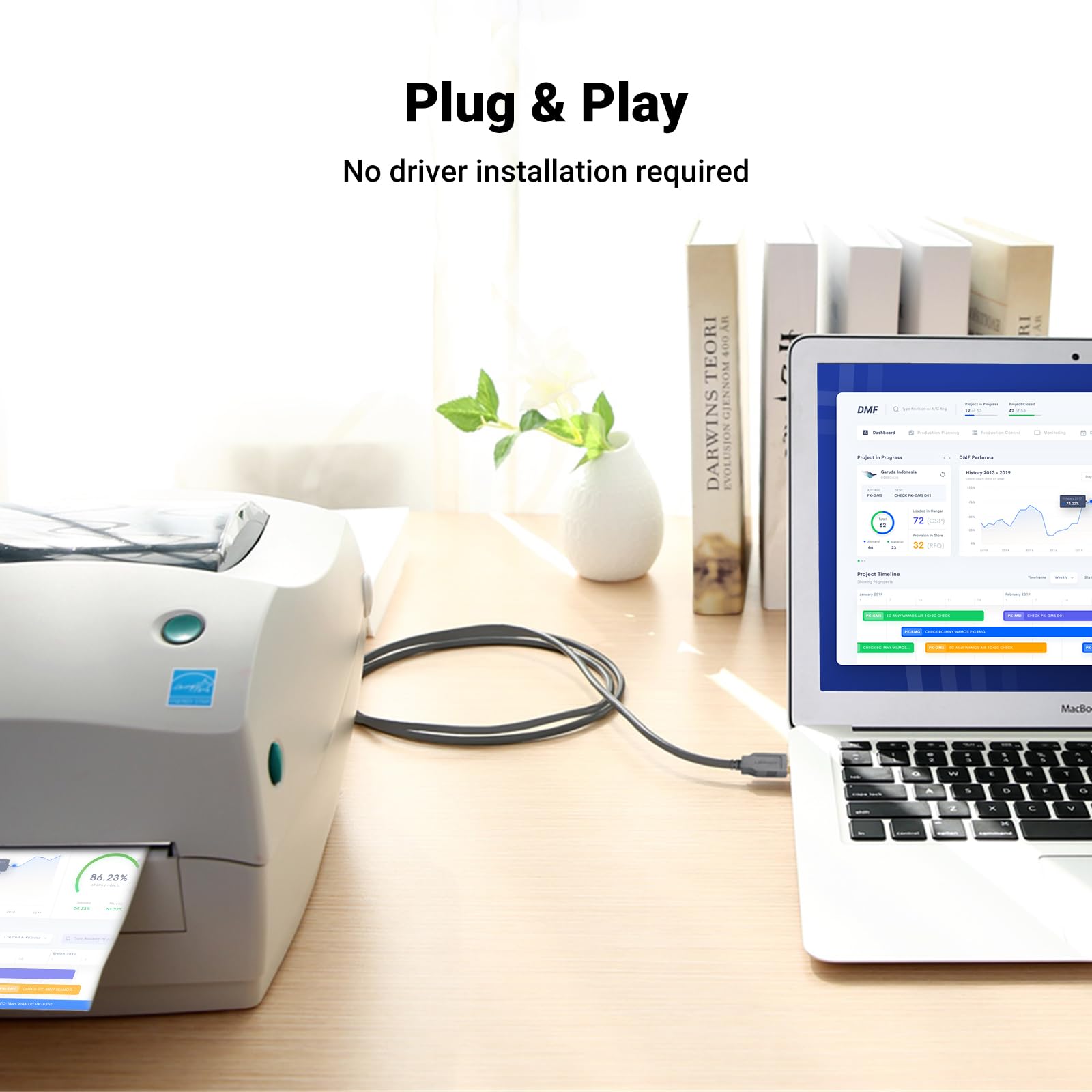 Mua UGREEN 6ft USB to DB25 Parallel (25 Pin) Printer Cable Adapter 6FT ...