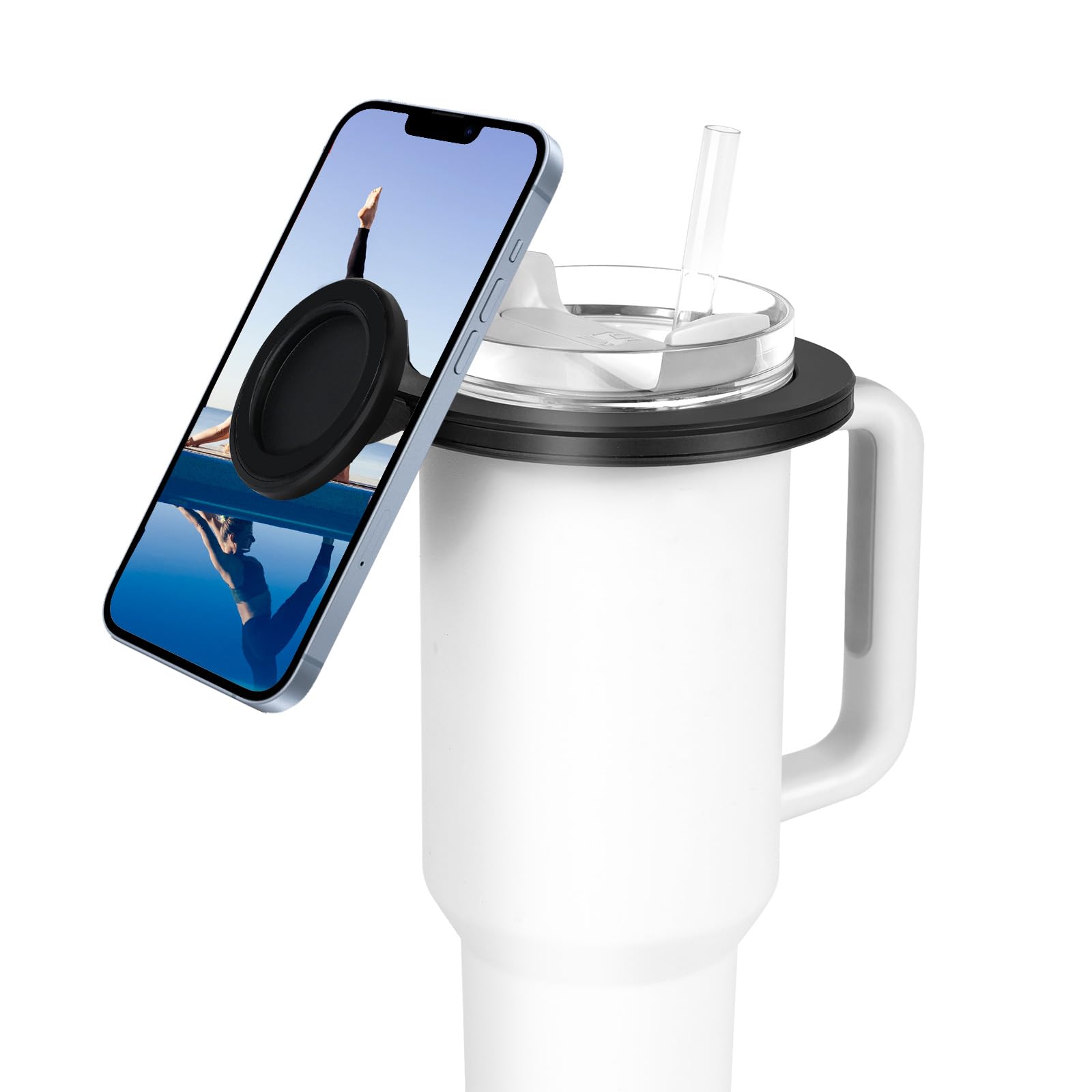 Kriklar Magnetic Stanley Phone Holder, Stanley Cup Accessory, Swivel ...