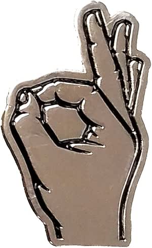 Amazon.com : OK Circle Game Hand 1.25" Enamel Lapel Pin : Everything Else