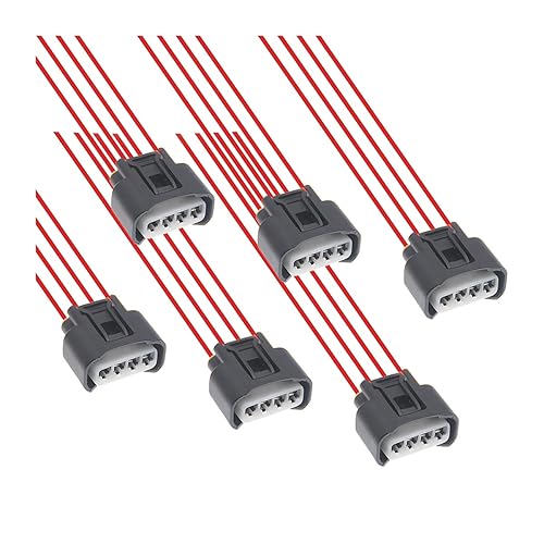 AUCELI 6 Packs Ignition Coil Female Connector Plug Harness Pigtail, 4 ...