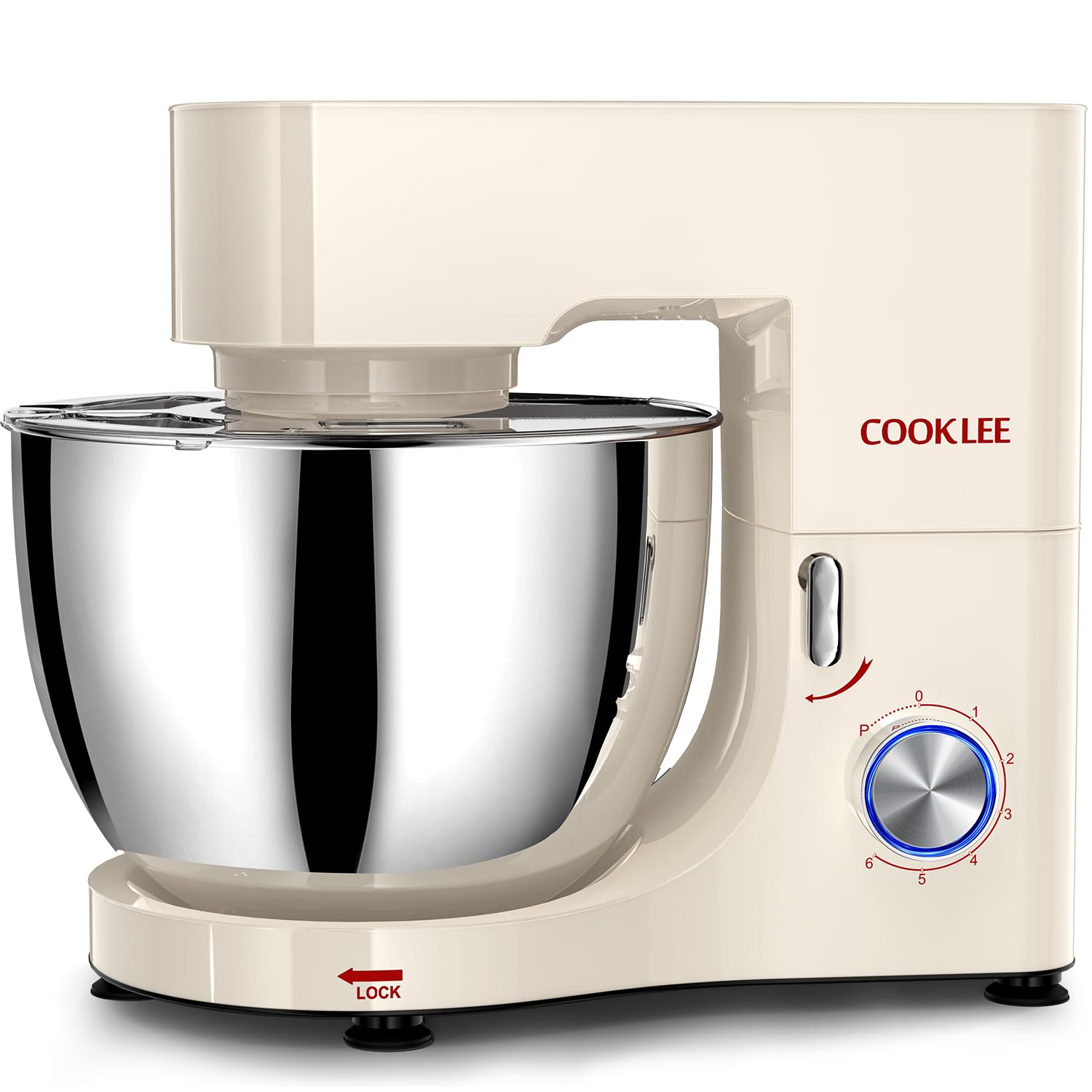 COOKLEE Stand Mixer, 9.5 Qt. 660W Electric Kitchen Mixer with ...