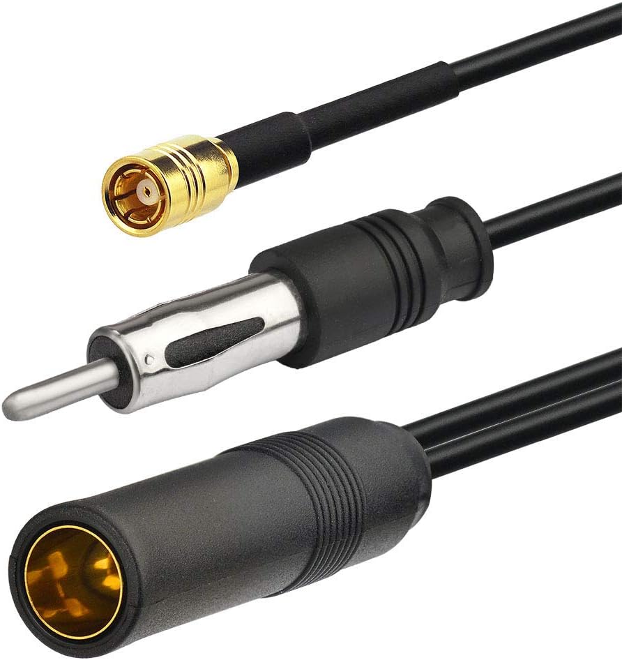 Eightwood Car Radio Antenna Adapter ISO Female to ISO Male + SMB ...