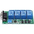 12V 4Ch DB9 RS232 Relay Board Remote Control UART Serial Port Switch 4 Channel Relay Module for ...