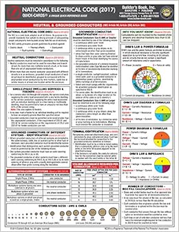 2017 National Electrical Code NEC Quick-Card: Builders Book Inc ...