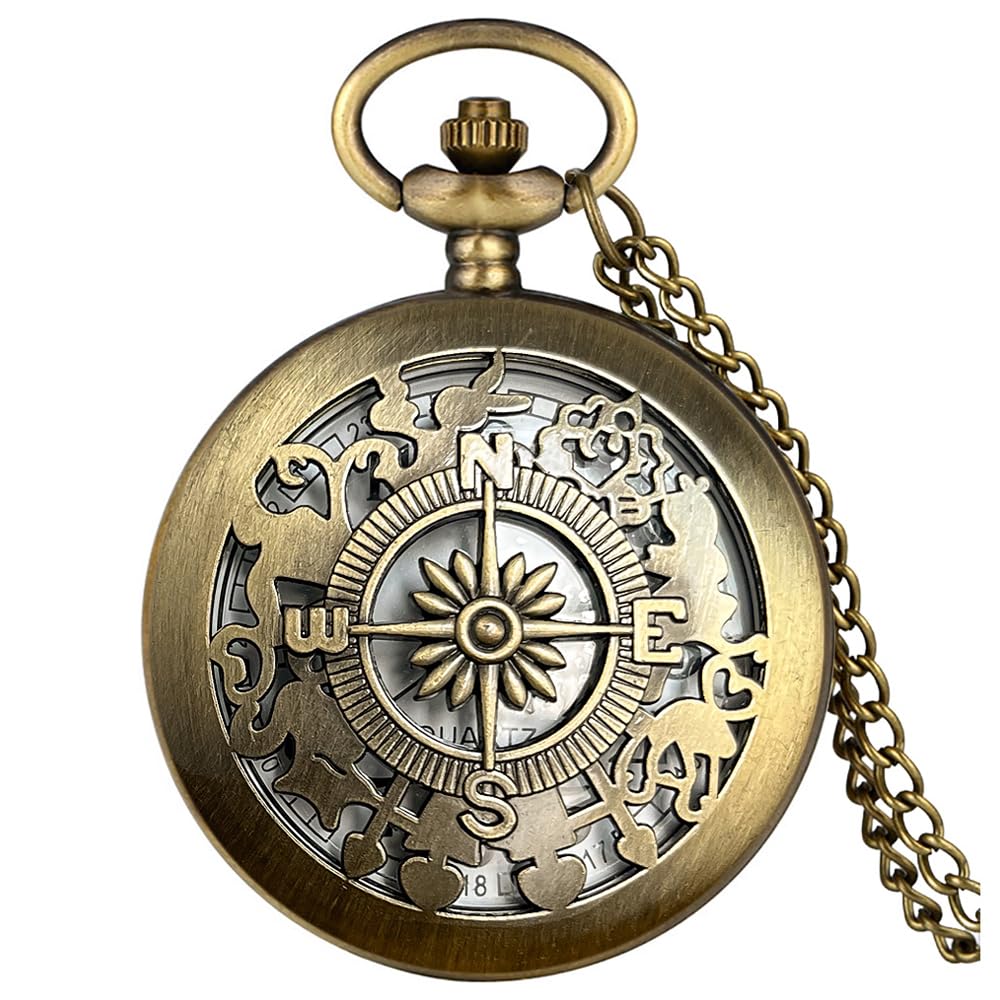 Fogitbok Vintage Quartz Pocket Watches for Men with Chains Pendant ...