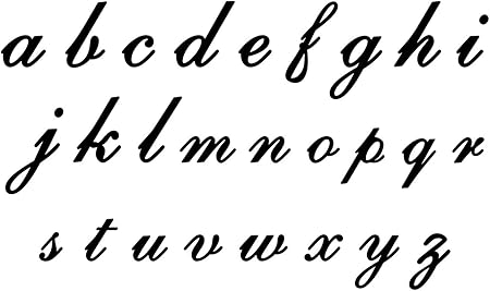 Amazon.com: Cursive Writing Letters wall decals are Brown Vinyl Wall ...