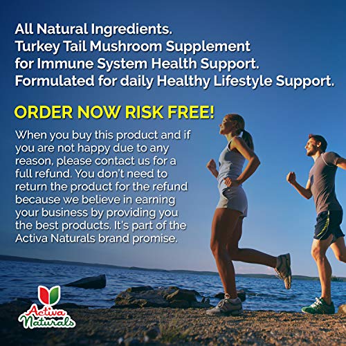 Turkey Tail Mushroom Supplement - 120 Veg. Capsules with Coriolus ...