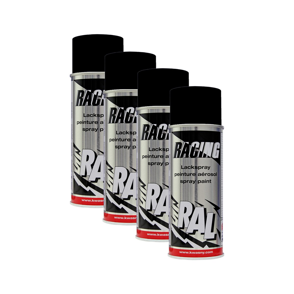 Kwasny 4 x 288 021 Auto-K Racing Lackspray Schwarz Matt 400ml: Amazon ...