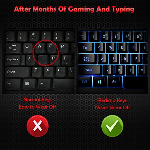 Redimp LED Backlit Gaming Keyboard for Mac, Waterpro