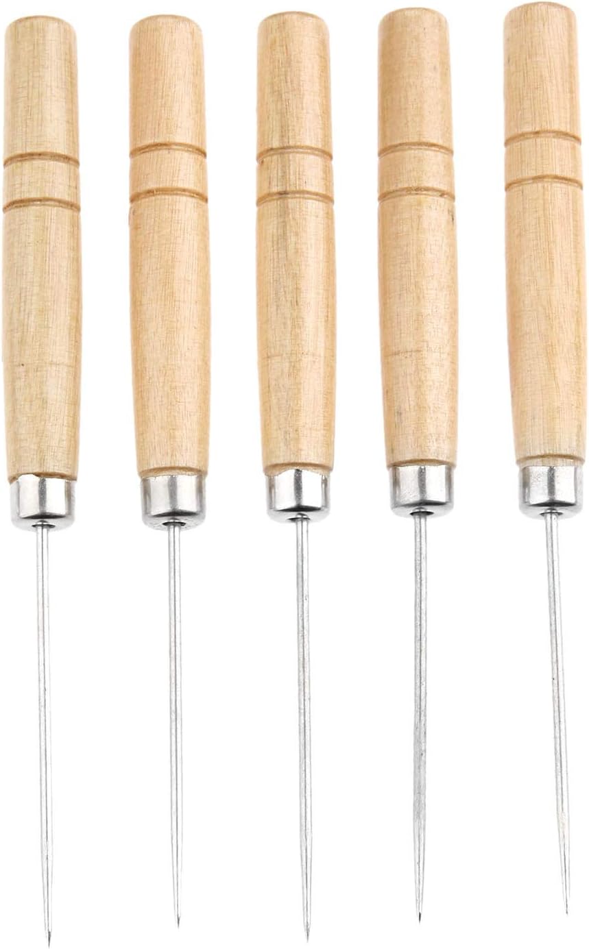 Amazon.com: 5 Pieces/Set Wood Handle Tailor Scratch and Punch Awl ...